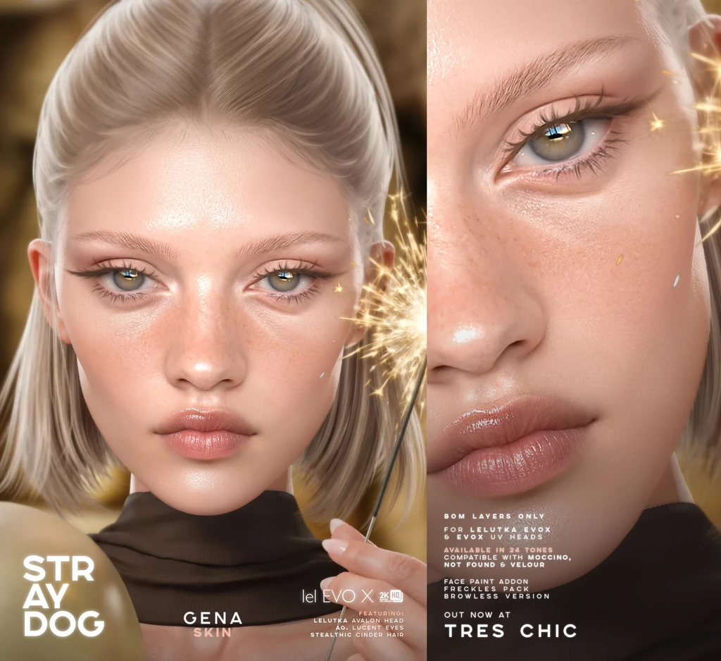 Gena Skin by Stray Dog @ Tres Chic - Second Life Syndicate