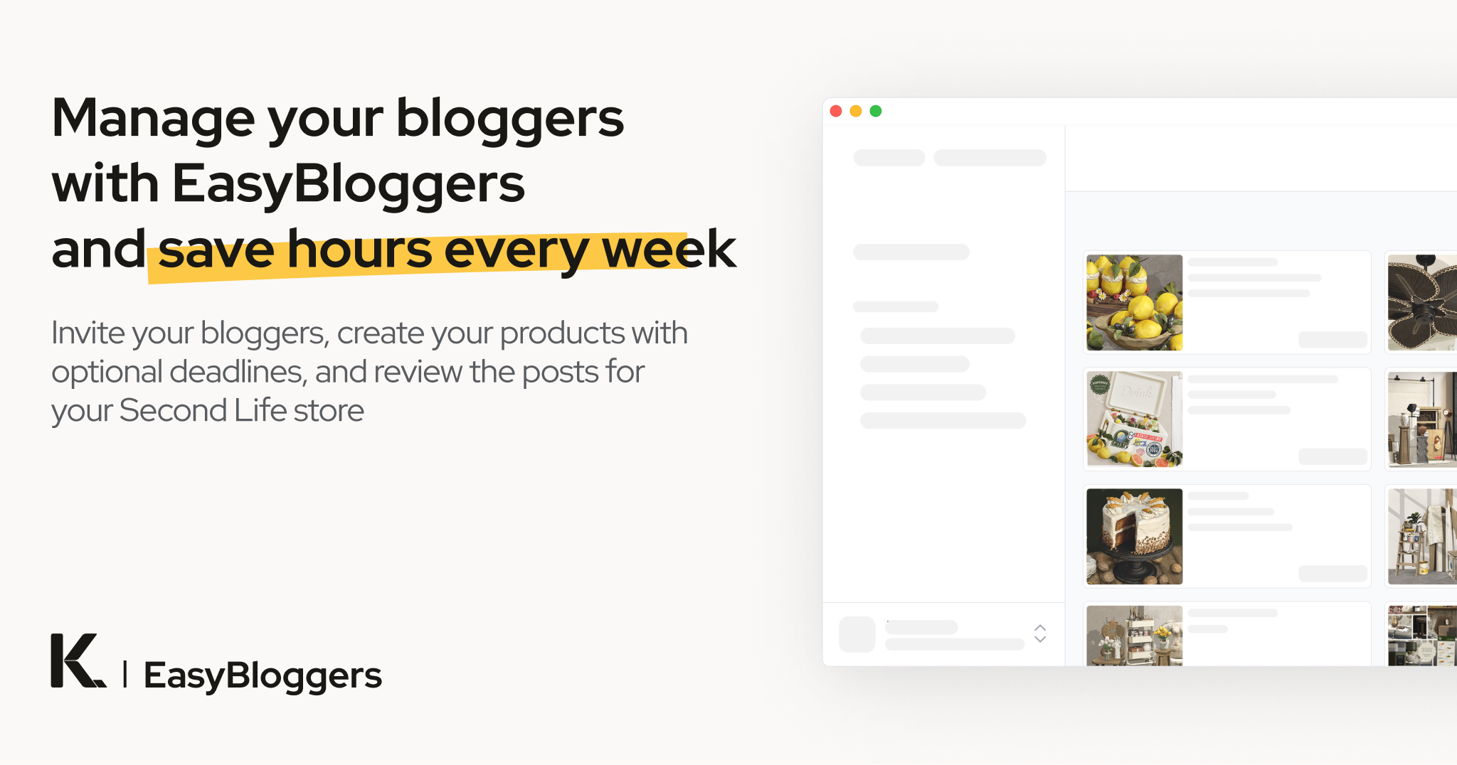 EasyBloggers - Manage your bloggers team